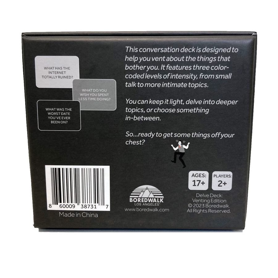 Delve Deck Conversation Cards - Venting Edition - Boredwalk