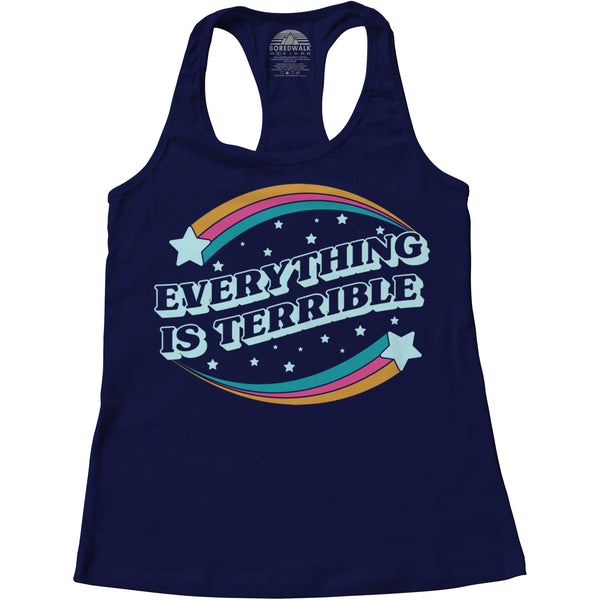 Women's Everything is Terrible Racerback Tank Top - Boredwalk