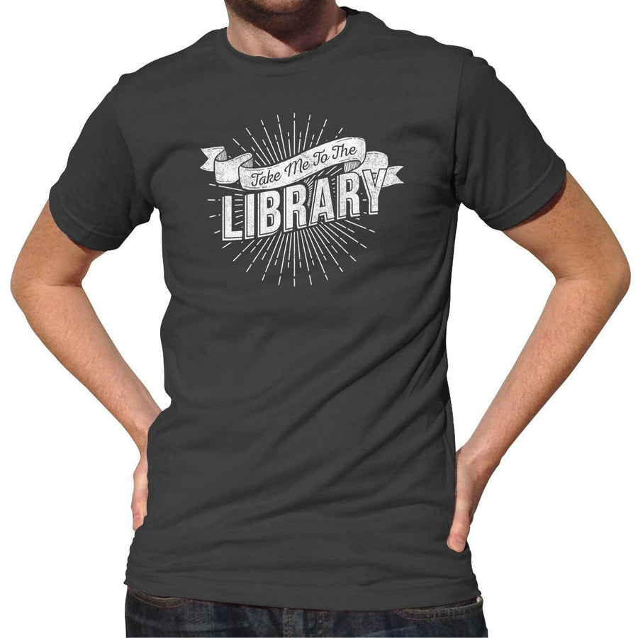Men's Take Me To The Library T-Shirt - Boredwalk